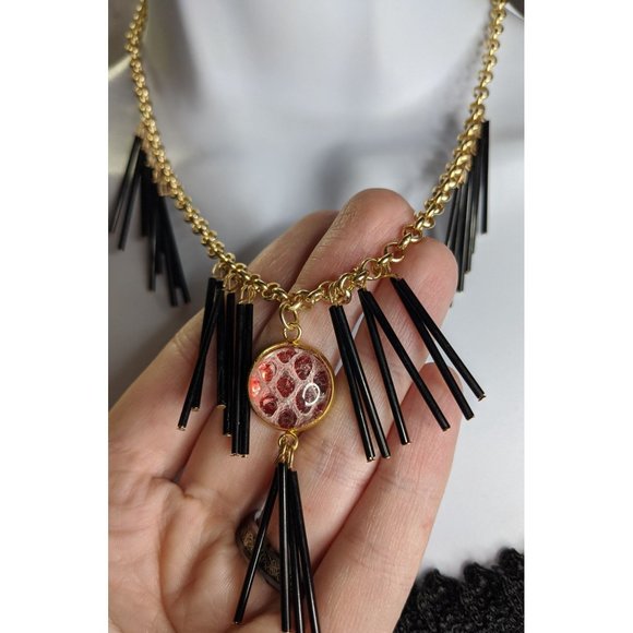 Jewelry | Spikey Gold And Black Dragon Necklace | Poshmark